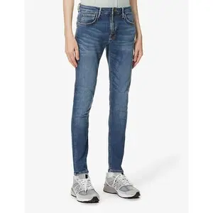 Nudie Jeans Skinny Lin Tapered Jeans - Dark Blue Navy