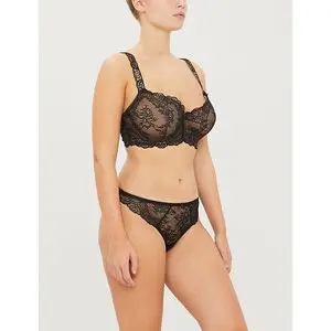 AUBADE Danse Des Sens Comfort Half-cup Lace Bra - Black