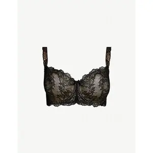 AUBADE Danse Des Sens Comfort Half-cup Lace Bra - Black