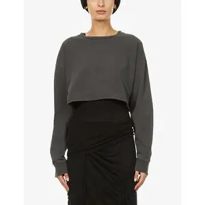 Joah Brown Soho Cropped Cotton-jersey Top 1