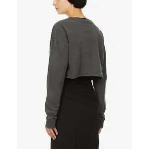 Joah Brown Soho Cropped Cotton-jersey Top 1