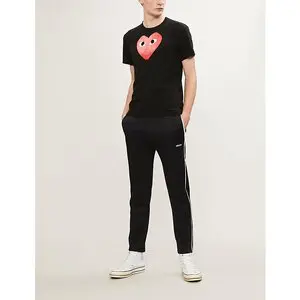 Play Comme Des Garcon Play Heart Cotton T-shirt Xxl - Black