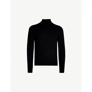 Sandro Turtleneck Wool Jumper - Black