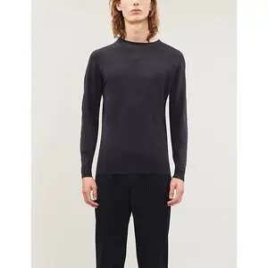 John Smedley Lundy Crewneck Jumper - Hepburn Smoke
