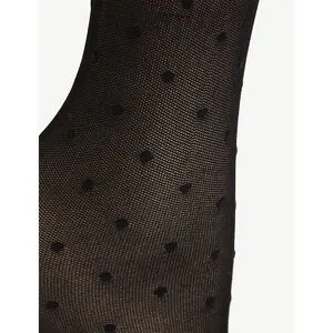 Falke Polka Dot Knitted Ankle Socks - 3009 Black