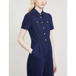 Whistles Emma Cotton-blend Jumpsuit