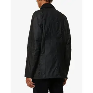 Barbour Ashby Corduroy-trimmed Waxed Cotton Jacket - Navy