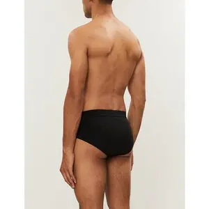 TOM FORD Logo-print Slim-fit Stretch-cotton Briefs Xxl - Black
