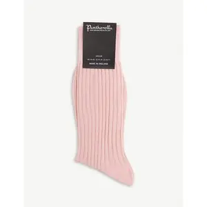 Pantherella Ribbed Cotton-blend Socks - Dusty Pink