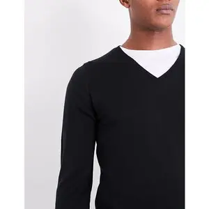 John Smedley Blenheim V-neck Jumper - Black