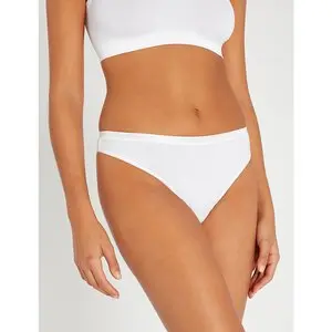 Hanro Seamless Stretch-cotton Thong S 0101 White