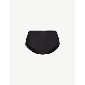 Hanro Seamless Maxi High-rise Cotton-jersey Briefs - Black