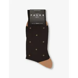 Falke Falke Dot Cotton-Blend Socks 5931 Brown