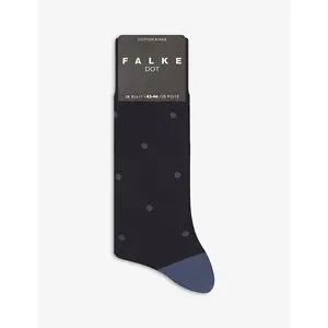Falke Dot Cotton-blend Socks - Dark Navy