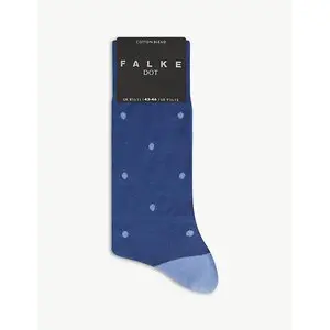 Falke Falke Dot Cotton-Blend Socks Paris Blue