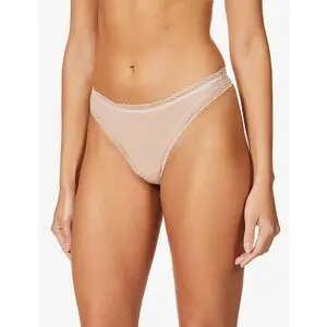 Calvin Klein Bottoms Up Mid-rise Stretch-jersey Thong