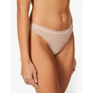 Calvin Klein Bottoms Up Mid-rise Stretch-jersey Thong