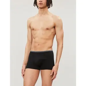 Zimmerli Pure Comfort Classic-fit Stretch-cotton Trunks - Black
