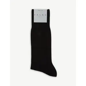 Falke No. 6 Wool And Silk-blend Socks - Black