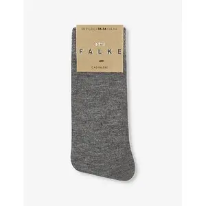 Falke Cashmere-blend Ankle Socks - 3390 Light Grey Mel