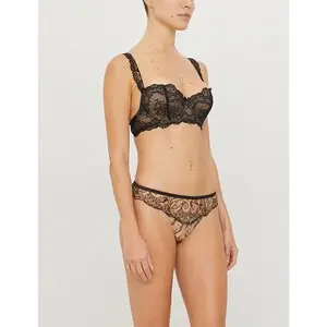 AUBADE Danse Stretch-lace Half-cup Bra - Black