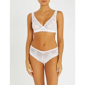 Hanro Moments Lace Soft-cup Bra - White