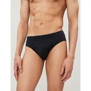 Hanro Basic Slim-fit Cotton Briefs - Black