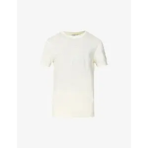 Sandro Crewneck Linen-jersey T-shirt M Egg Shell