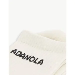 ADANOLA Logo-print Ribbed Socks - Cream