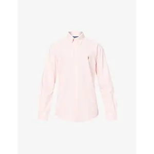 Polo Ralph Lauren Long-sleeved Button-down Slim-fit Cotton Oxford Shirt M Carmel Pink