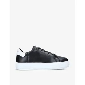 Kurt Geiger Laney Platform Leather Trainers - Black