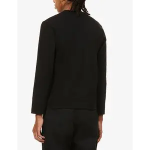 Play Comme Des Garcon Overlap Heart-print Cotton-jersey Top