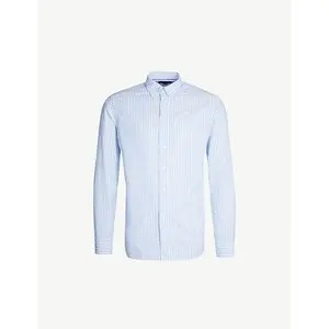 Eton Striped Long-sleeved Slim-fit Cotton Shirt