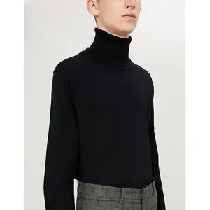 Sandro Fine-knit Wool Jumper - Black