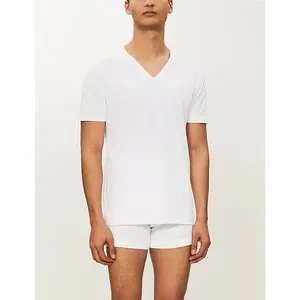 Zimmerli Pure Comfort V-neck T-shirt - White