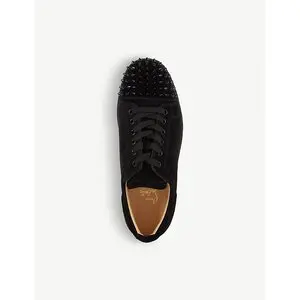 CHRISTIAN LOUBOUTIN Louis Junior Spikes Flat Veau Velours