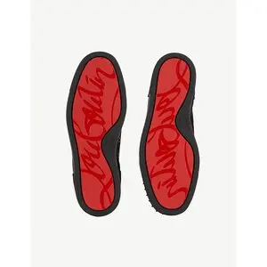 CHRISTIAN LOUBOUTIN Louis Junior Spikes Flat Veau Velours