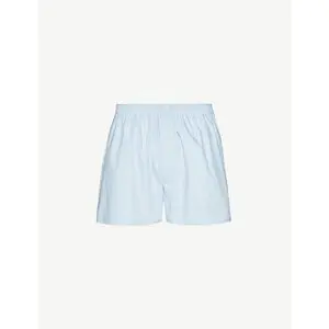 Sunspel Classic Cotton Boxer Shorts - Blue