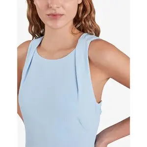 Whistles Tie Back Stretch-crepe Maxi Dress - Pale Blue
