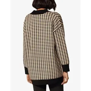 Sandro Dane Houndstooth Knitted Cardigan