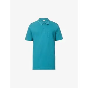 Sunspel Riviera Cotton-piqué Polo Shirt L Bright Petrol