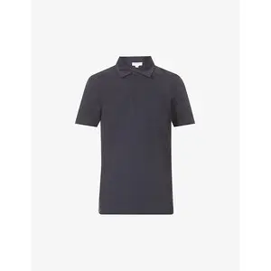 Sunspel Riviera Cotton-piqué Polo Shirt - Navy
