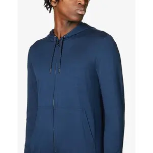 Derek Rose Basel Jersey Hoody - Blue