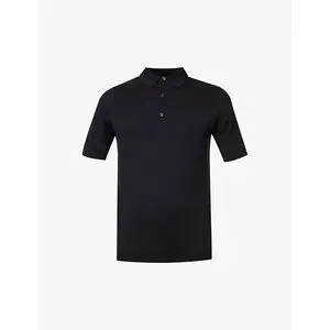 John Smedley Sea Island Cotton Polo Shirt - Black