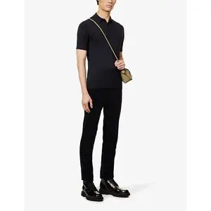 John Smedley Sea Island Cotton Polo Shirt - Black
