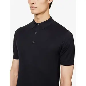 John Smedley Sea Island Cotton Polo Shirt - Black