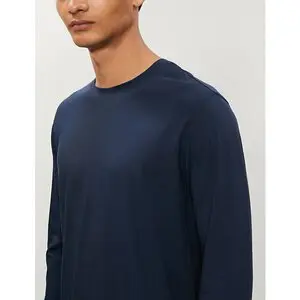 Derek Rose Basel Long-sleeved Stretch-cotton Top