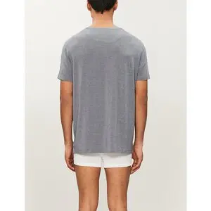 Derek Rose Basel Crewneck Stretch-modal T-shirt - Grey