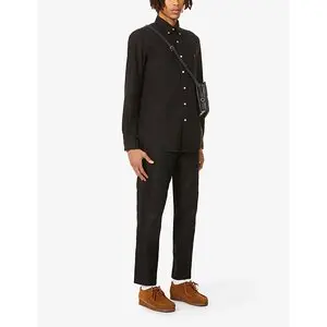 Polo Ralph Lauren Long-sleeved Garment-dyed Custom-fit Cotton Oxford Shirt - Polo Black