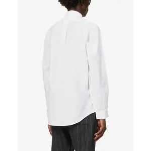Polo Ralph Lauren Long-sleeved Logo-embroidered Custom-fit Stretch Cotton-poplin Shirt - White